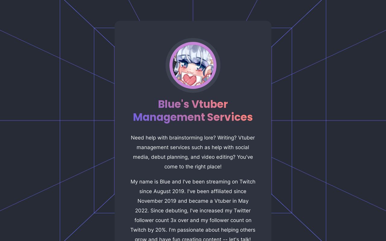 Blue's Vtuber Management Services